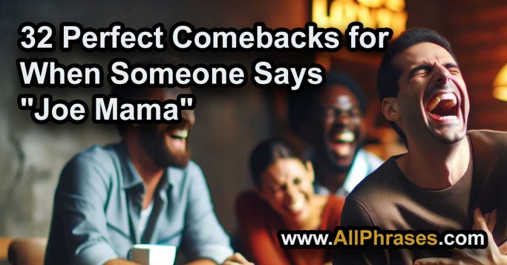 32 Perfect Comebacks for When Someone Says "Joe Mama" - All Phrases