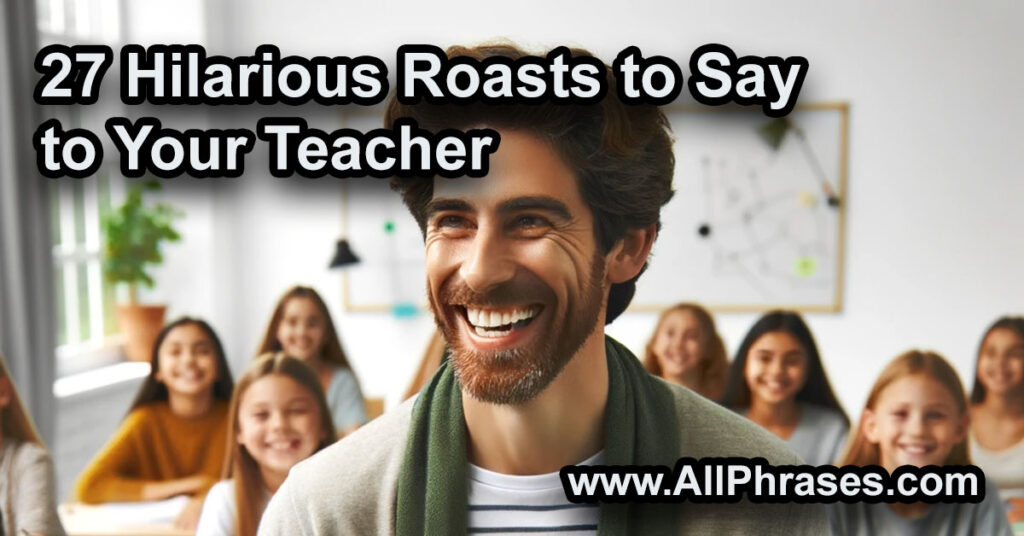 27 Hilarious (and Witty) Roasts to Say to Your Teacher - All Phrases