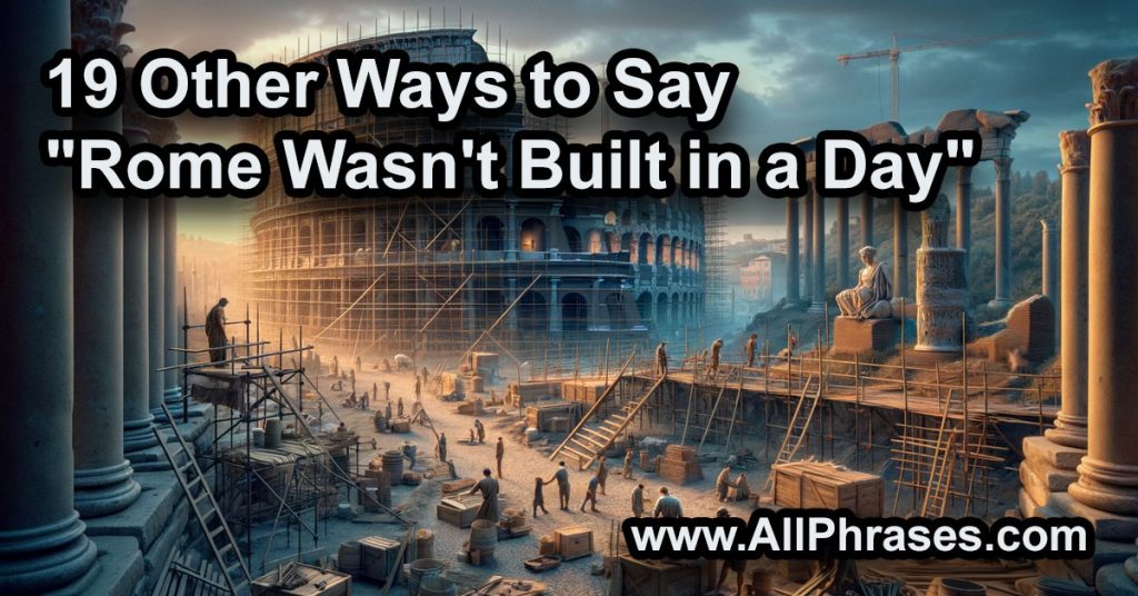 19 Other Ways to Say "Rome Wasn't Built in a Day" - All Phrases