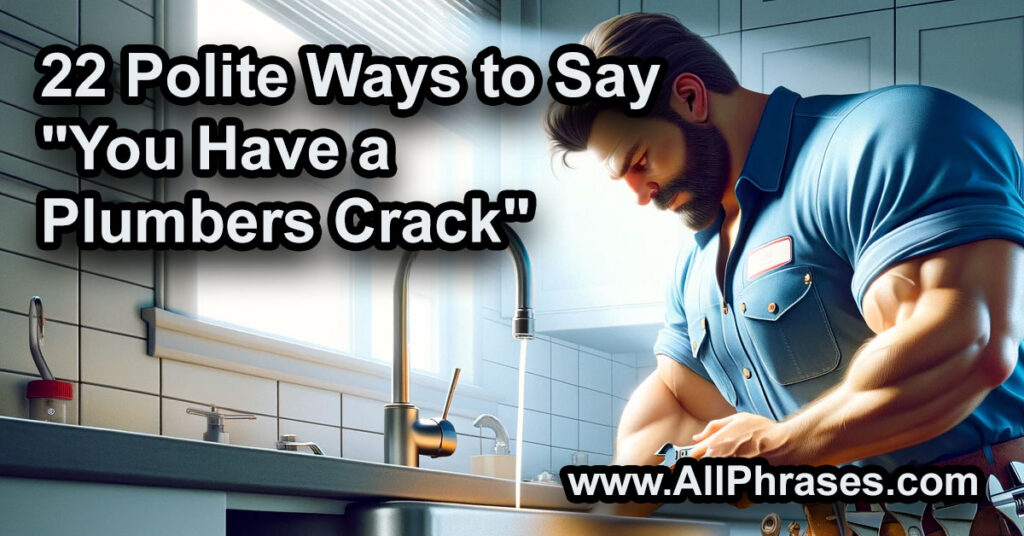 22 Polite Ways to Say "You Have a Plumber's Crack" - All Phrases