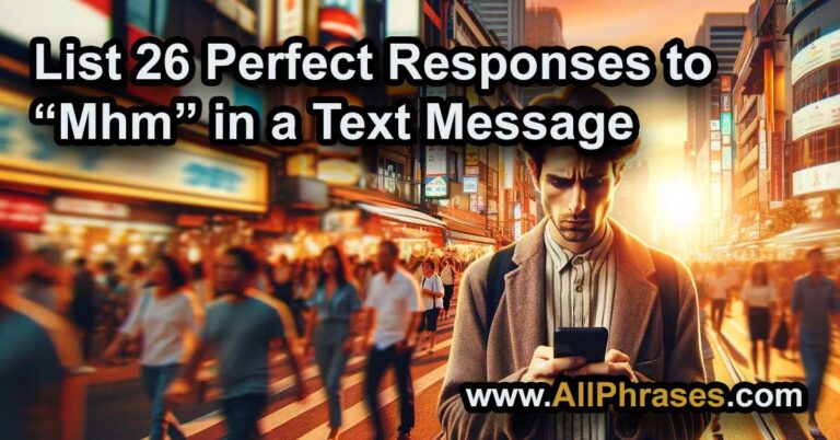 List 26 Perfect Responses to “Mhm” in a Text Message - All Phrases